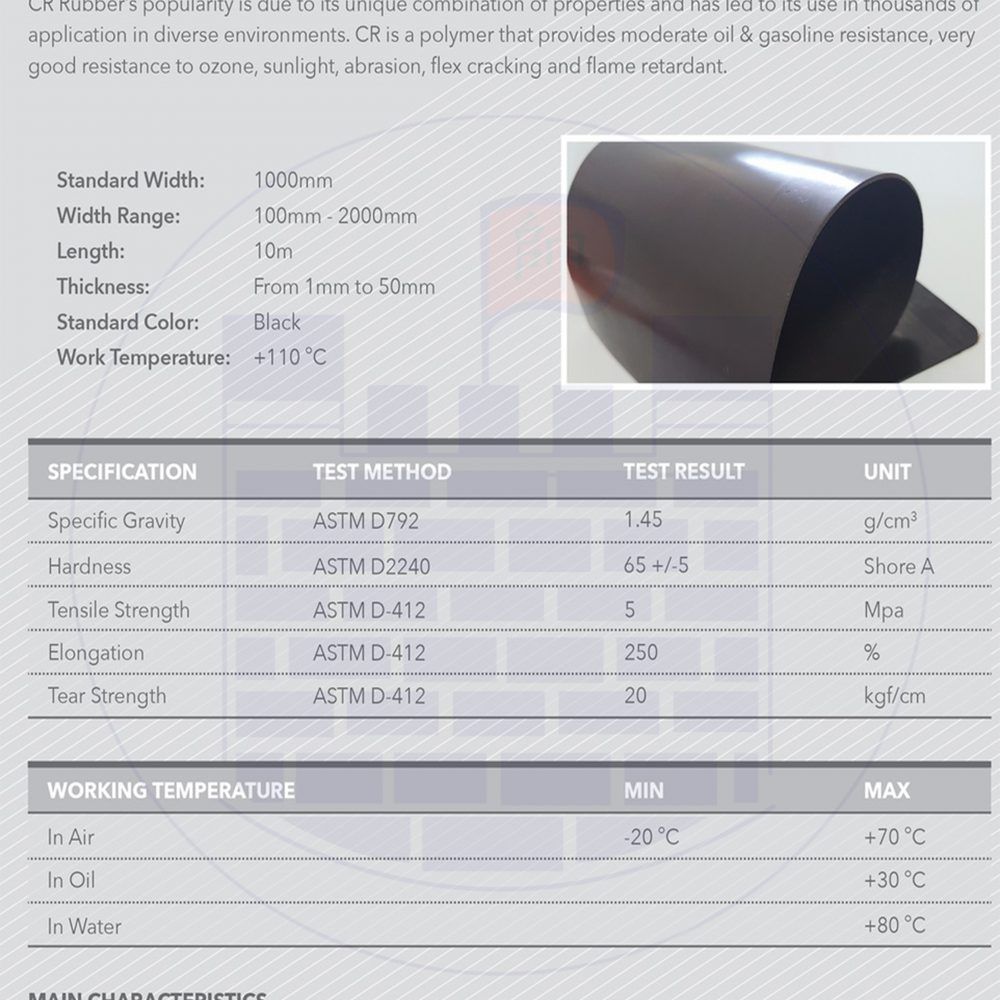 Neoprene Rubber Sheet Roll | Products - EEPO Industrial Sdn Bhd